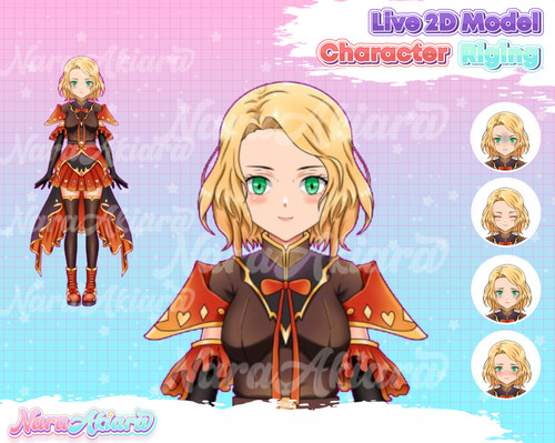 Level Up Your Vtuber Live2d Streams with Glamour Dress Anime Girl for ...