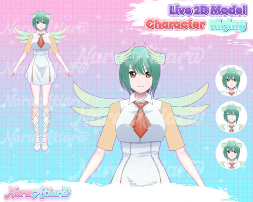 Embrace the Divine with Our Vtuber Live2D Anime Angel Girl Models ...