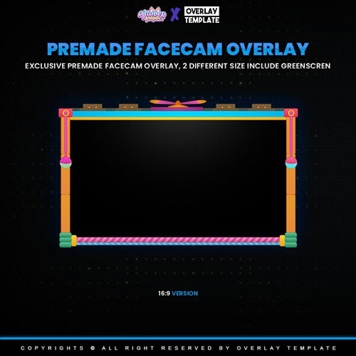 FallGuys2 Facecam Overlay Bright and Entertaining Design to Level Up ...