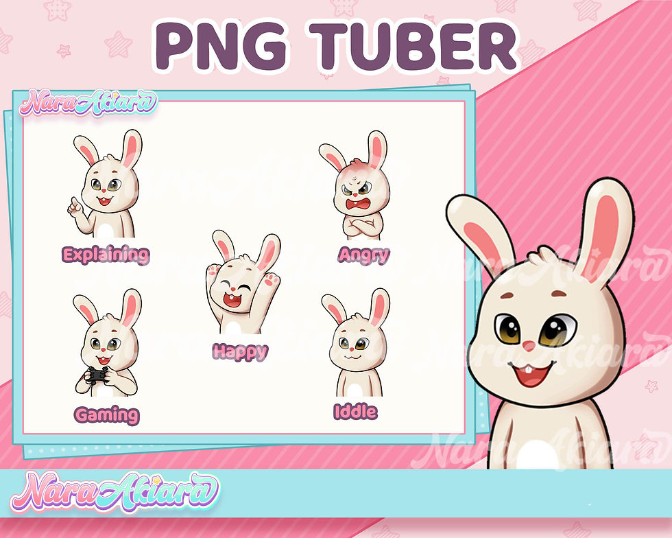 Ravishing Rabbits Premier PNG Tuber Assets for Dynamic Streamer Content ...