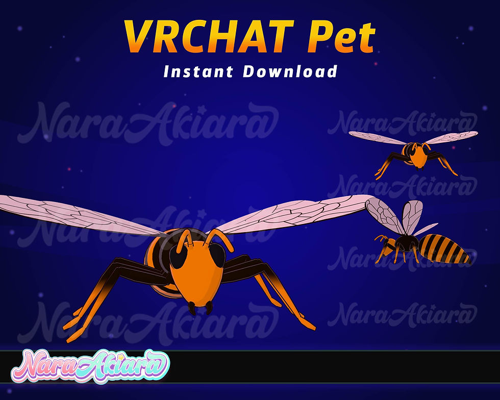 Custom 3D VRChat Pet Avatar Design & Accessories | Vtubergraphic