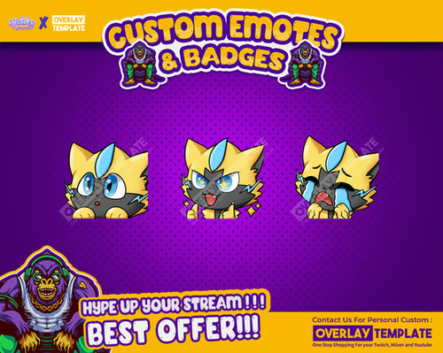 Zeraora 2 Electric-Themed Emote Painting for Lively Stream Reactions ...