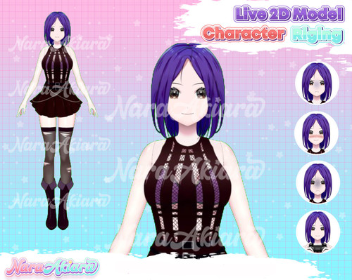 Unleash your Persona with our Vtuber Live2D Emo Anime Girl Models ...