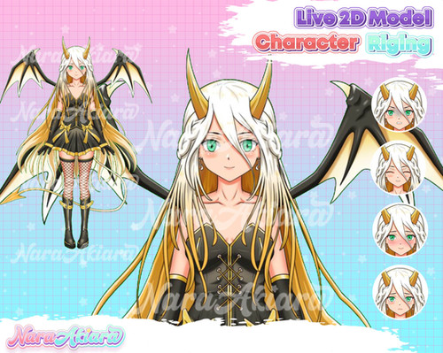 Captivating Yellow Devil Girl Anime VTuber Models: The Thrill of Live2D ...