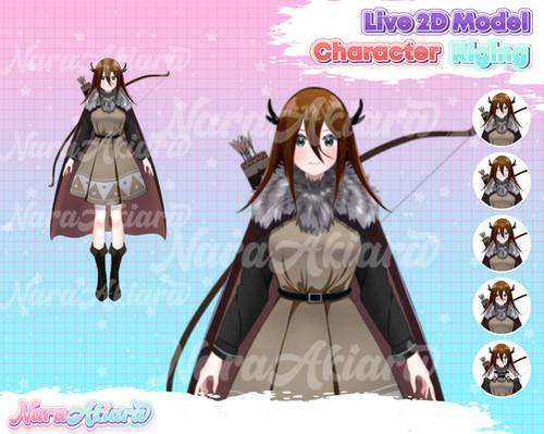 Unleash Your Vtuber Persona with Our Live2D Anime Brown Hair Archer ...