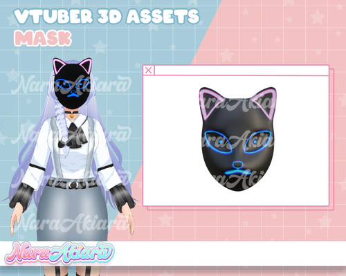 Add Flair to Your Vroid Models with our Exclusive 3D Mask Assets ...