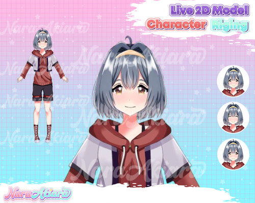 Unleash Your Persona with Vtuber Live2d Anime Short Hair Girl with ...