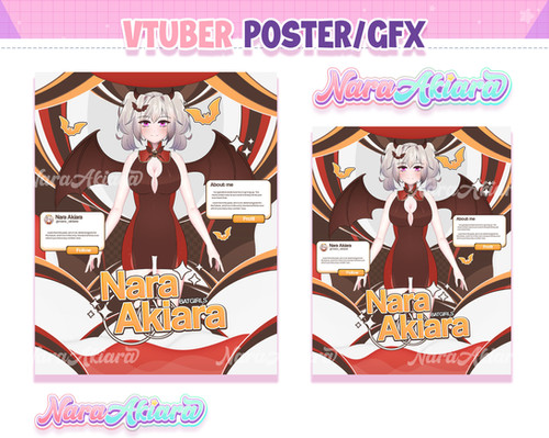 Vibrant Vtuber Posters for Captivating Social Media Content | Vtubergraphic