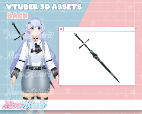 Illuminate Your VTuber Persona with Radiant 3D Lunar Diamond Back Items | Vtubergraphic