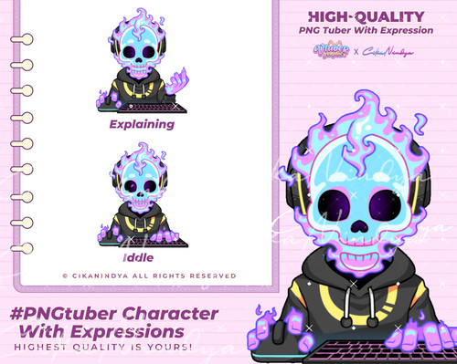 Customizable PNG Tuber Character Front V12 Enhance Your Streaming ...