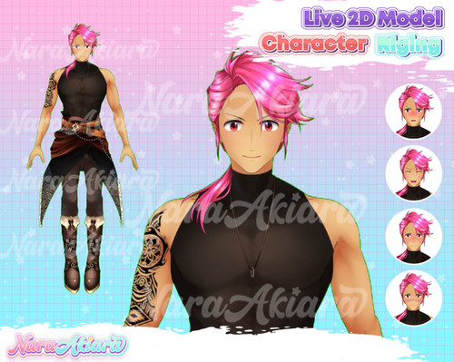 Unleash the Vibrant Energy of Male Vtuber with Pink Hair and Tattoos in ...