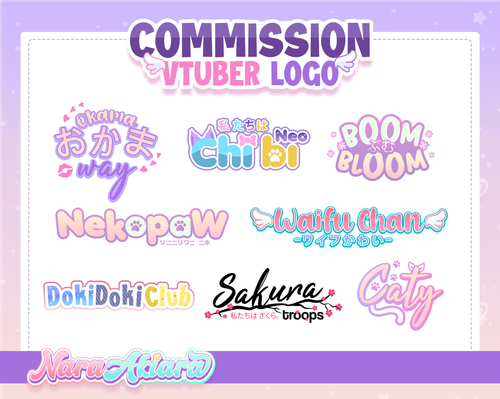 Custom Logo Design for VTubers and Streamers | Vtubergraphic