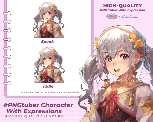 Enhance Your Streaming Experience with Expressive PNG Tuber Girl Characters | Vtubergraphic