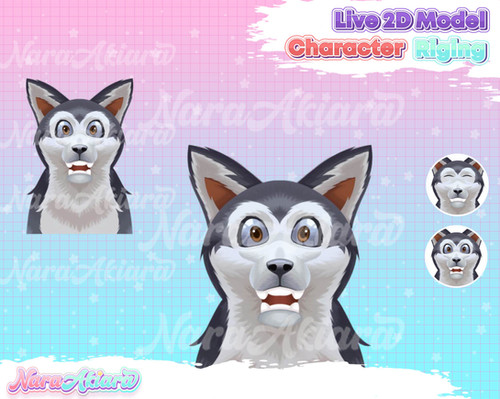 Unleash the Cuteness with Vtuber Live2d Model Animal Grey Dogo for ...