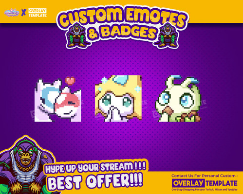 Pack 2 Pixelated Emote Set for Expressive Gaming and Streaming ...