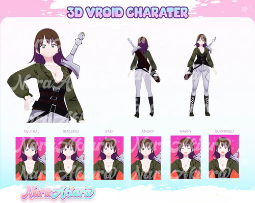 Introducing an Alluring Anime Girl in 3D Vroid Model Anime Girl With ...