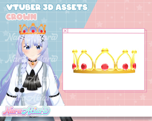 Crowning Moments with Luxury 3D Assets Crown for Your Perfect VTuber ...