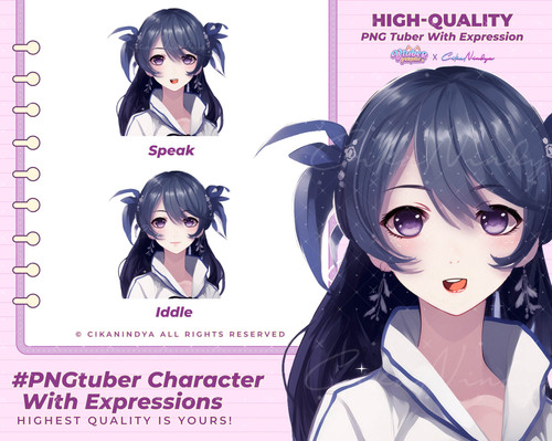 Add Color to Your Streams with PNG Tuber Beauty Girl | Vtubergraphic