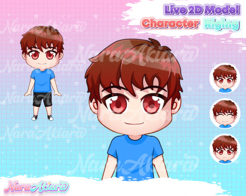 Elevate Your Vtuber Experience with the Chibi Brown Hair Boy Live2d ...