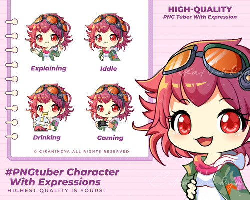 Vibrant PNG Tuber Character - Enhance Your Streaming Experience ...