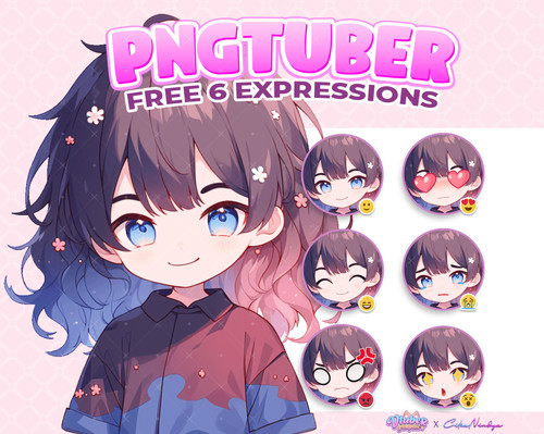 Vibrant and Lovable Chibi PNG Tuber Perfect for Creating a Unique ...