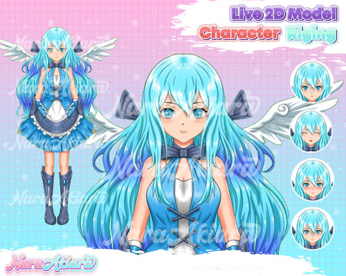 Enchanting Blue Fairy Anime VTuber Models: Magic of Live2D Animation ...