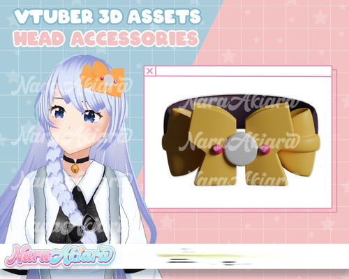 Enhance Your VTuber Look with Dazzling 3D Assets Head Accessories ...