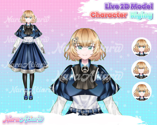 Step into Fantasy with our Knight Dress Anime Girl Live2D VTuber Model ...