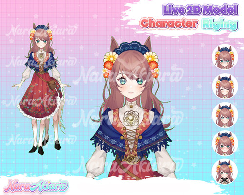 Exceptional Anime Cream Horse Girl Models for Vtuber Live2D Streaming ...