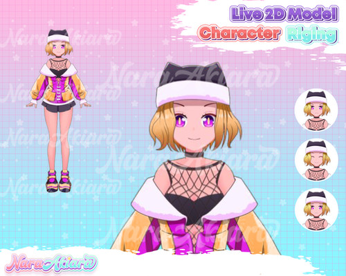 Immerse Yourself with Vtuber Live2D Model Anime Short Hair Girl With ...