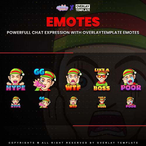 Elf Emotes Pack Cheerful and Holiday-Themed Icons to Spread Joy in Your ...