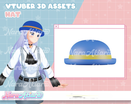 Enchanting Hat Collection 3D Assets for VTuber Characters | Vtubergraphic