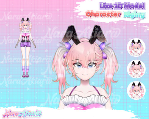 Immerse Yourself in Cuteness with our Vtuber Live2D Model: Anime Pink ...
