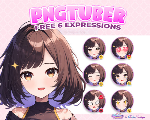 Cute and Expressive PNG Tuber Girl – Stream with Personality | Vtubergraphic