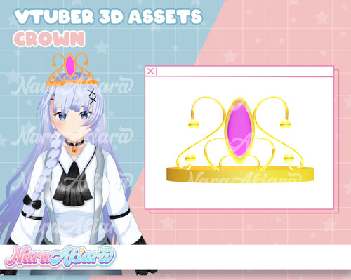 Ideal 3D Crown Assets for an Elegant Vtuber Model Look | Vtubergraphic