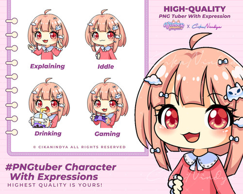 Unique PNG Tuber Character - Make Your Streams Stand Out | Vtubergraphic