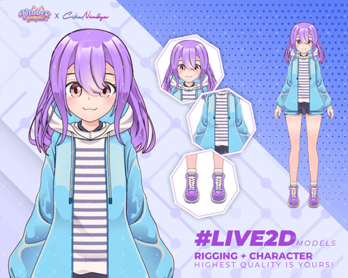 Premium Anime Girl Live2D VTuber Model - Designed for Streamers ...