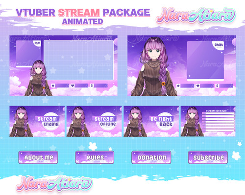Enhance your streams with Anime Girl Braided Hair Overlay Stream ...