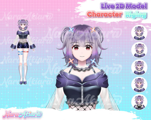 Futuristic Finesse with Vtuber Live2d Anime Girl Neo Jacket Style ...