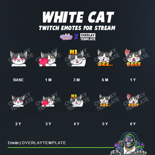 Expressive Cat Emotes for Streamers Bring Playful and Cute Feline ...