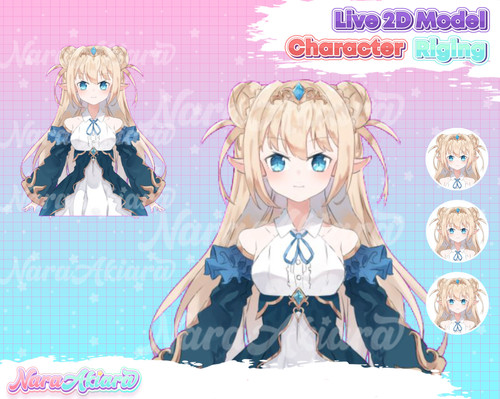 Unique Live2D Braided Elf Girl Vtuber Models for Your Streaming ...