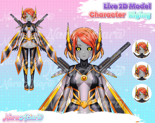 Embrace Futuristic Vibes with a Stunning Vtuber Live2D Model Orange ...
