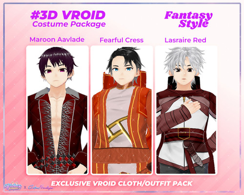 3D VRoid Clothes Pack: The Shadow Knight - Epic Male Fantasy Armor ...