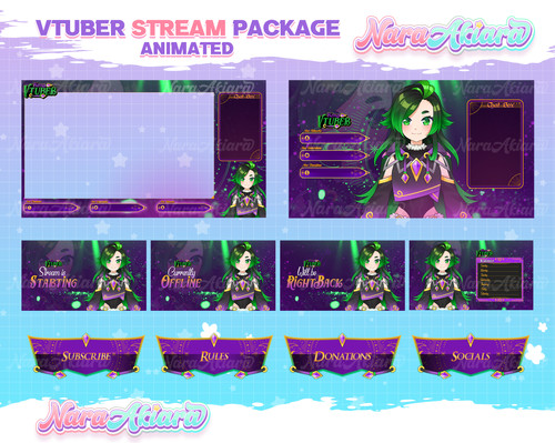 Enhance Your Stream with the Anime Girl Overlay Stream Package ...