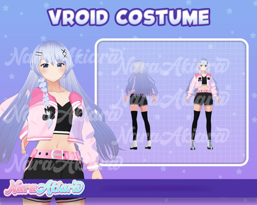 Explore the Aurora Pink Casual Outfit Collection in Stunning 3D Vroid ...