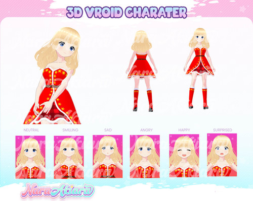 Bring Holiday Cheer with 3D Vroid Model Anime Shelly Dianesty Christmas ...