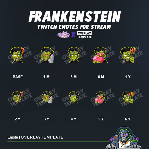 Frankenstein Emotes Pack – Spooky and Iconic Emotes for Halloween ...
