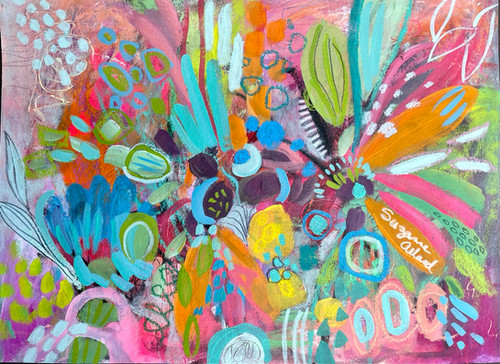 Blooming Joy - Colorful Abstract Print | SuzanneAllard.com