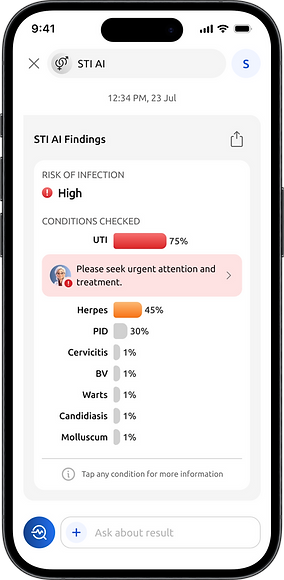 Helfie STI | Instant & Private STI AI