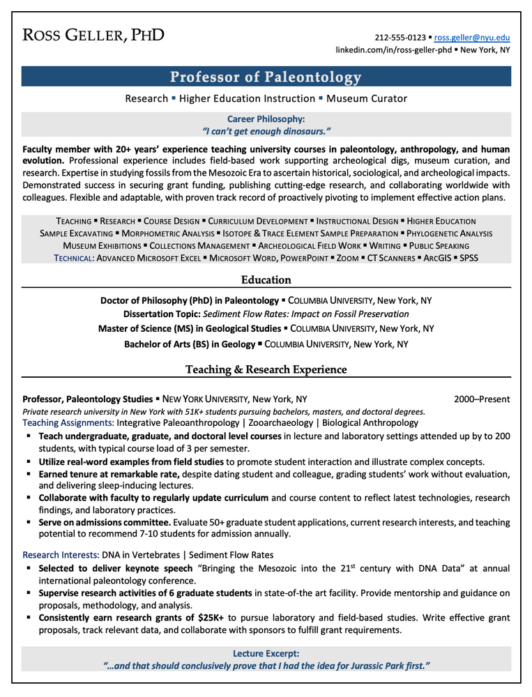 The One Where We Wrote Ross Geller's CV